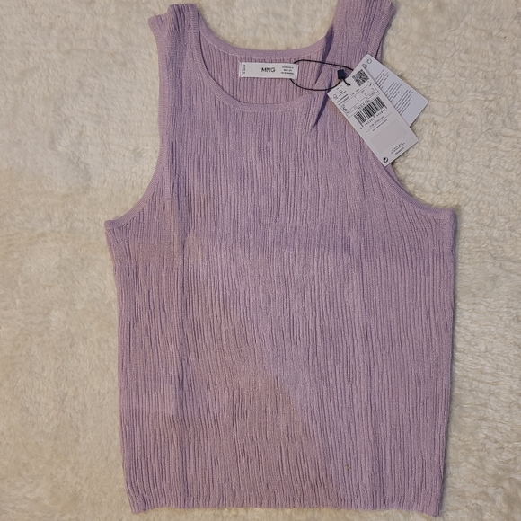 Mango | Tops | Mango Embossed Knit Tank Top | Poshmark